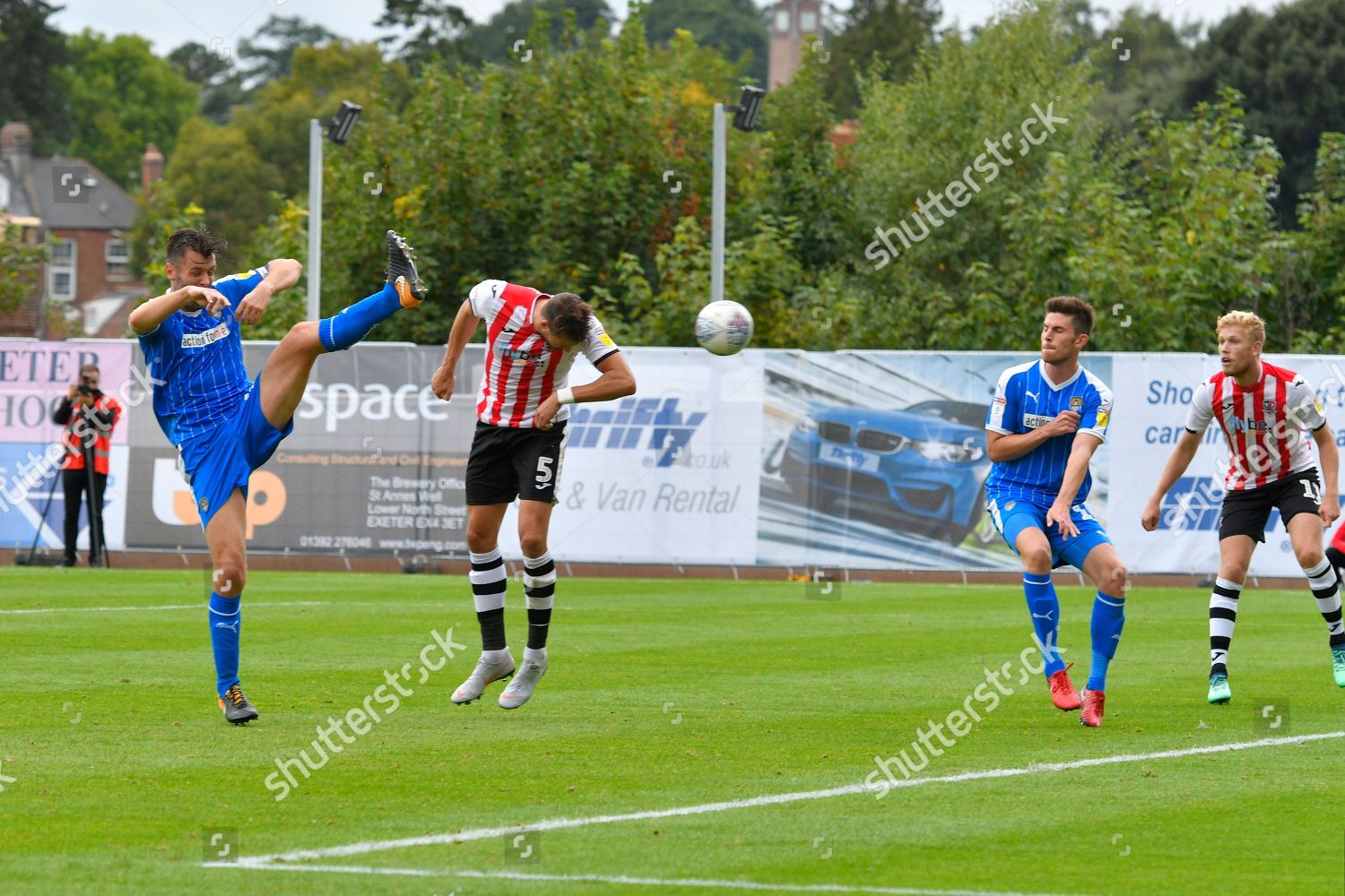 Goal Aaron Martin 5 Exeter City Editorial Stock Photo - Stock Image ...