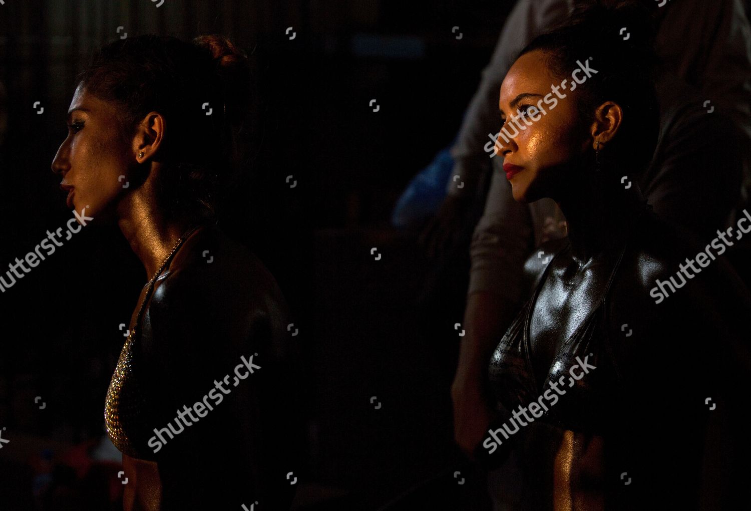 Nepalese Female Bodybuilders Wait Backstage During Editorial Stock ...