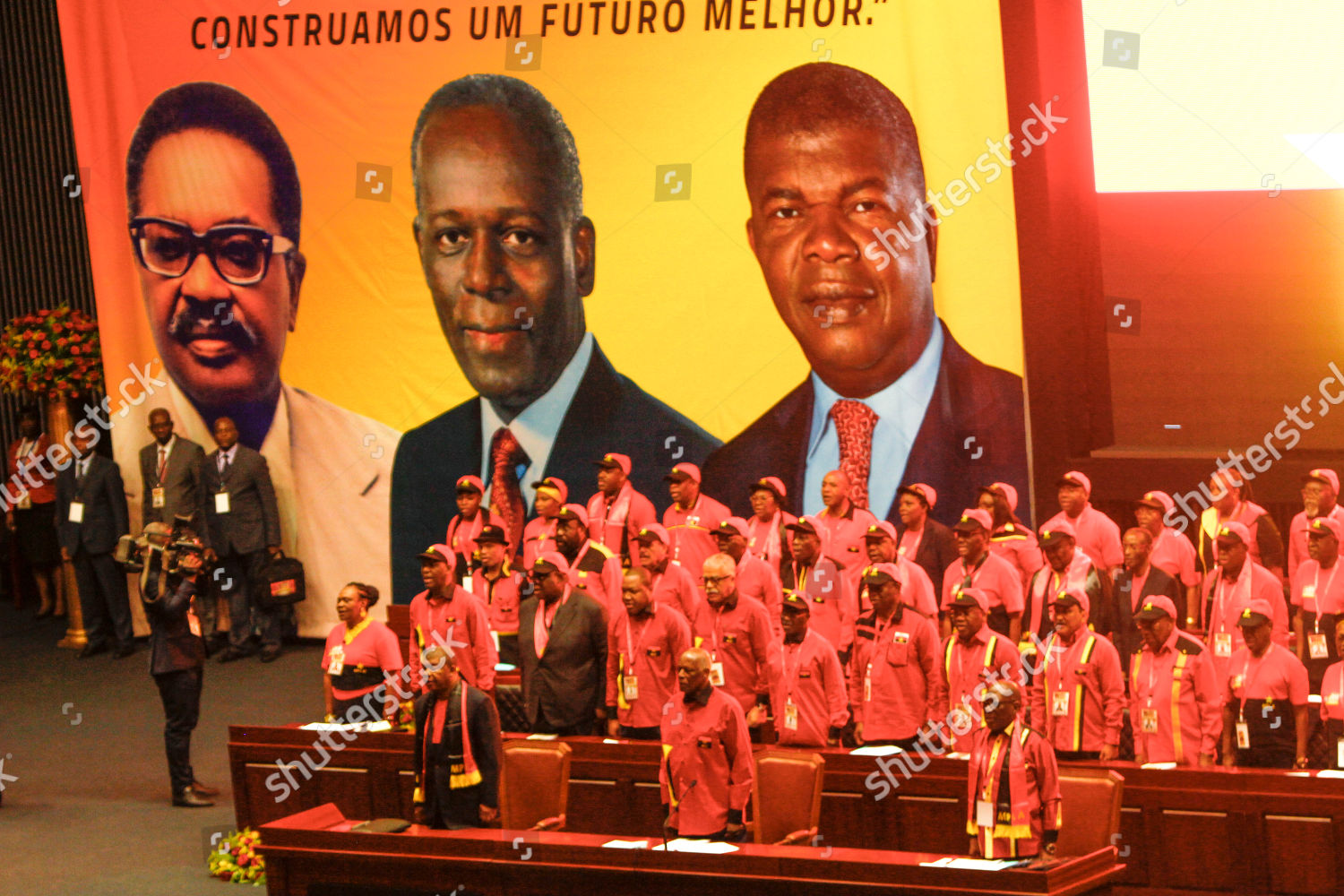 Outgoing President Popular Movement Liberation Angola Editorial Stock ...