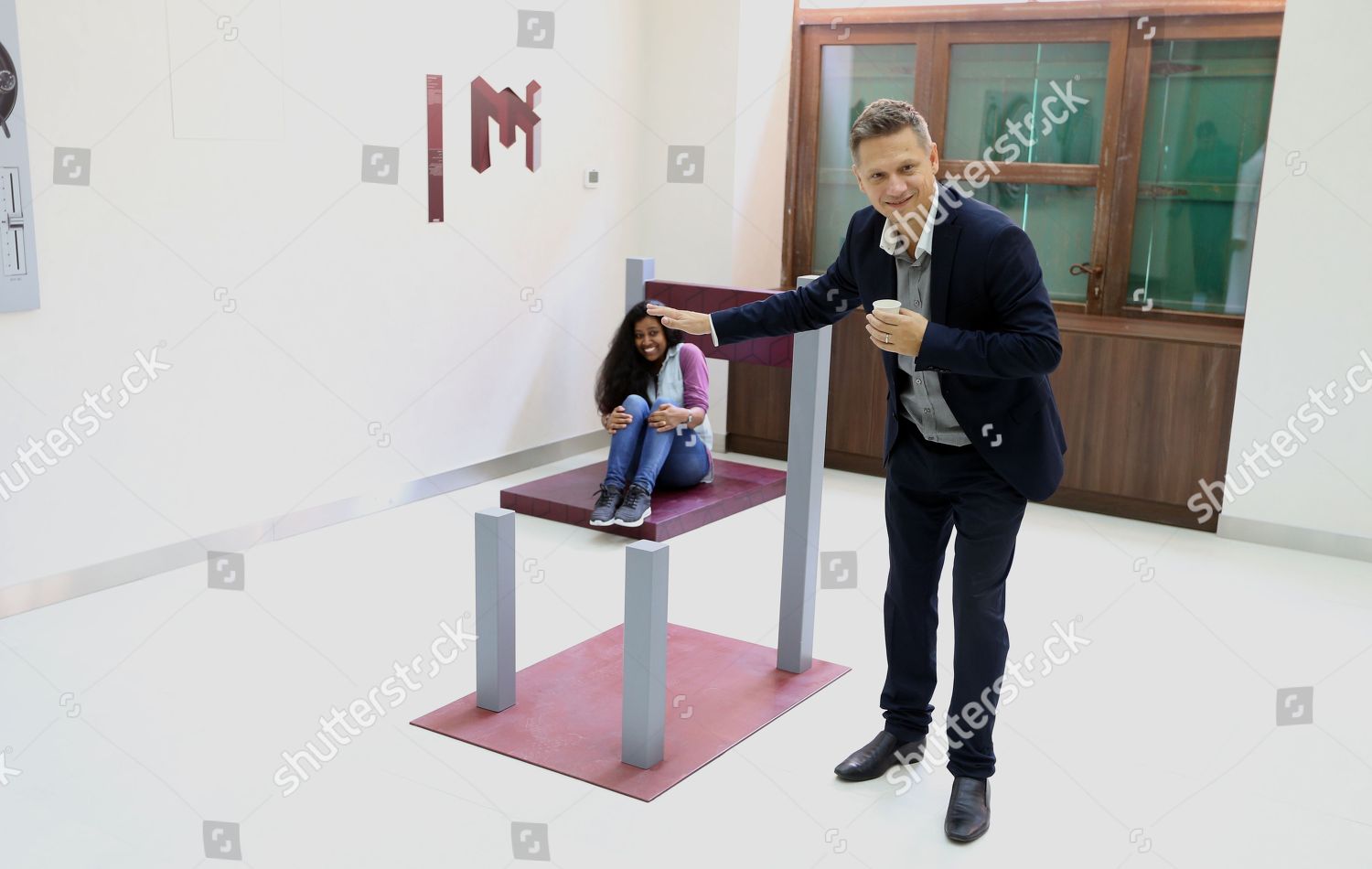 Visitors Pose Photos Exhibit Museum Illusions Editorial Stock Photo ...