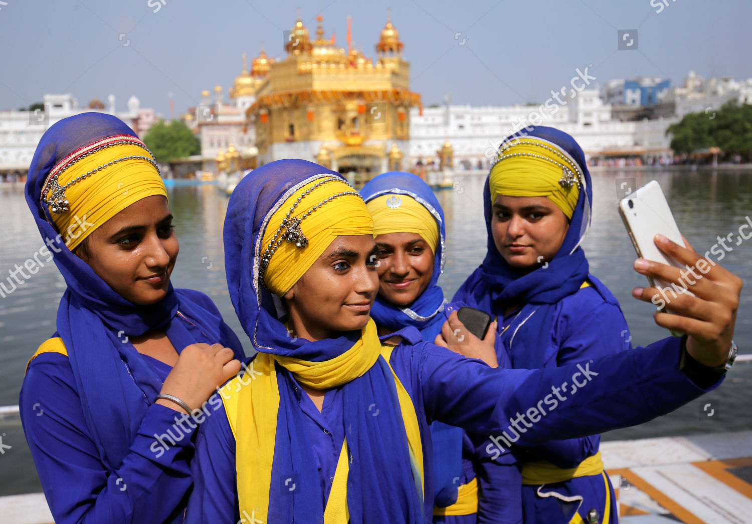 Baptised Sikh Girls Take Photo Golden Editorial Stock Photo - Stock ...