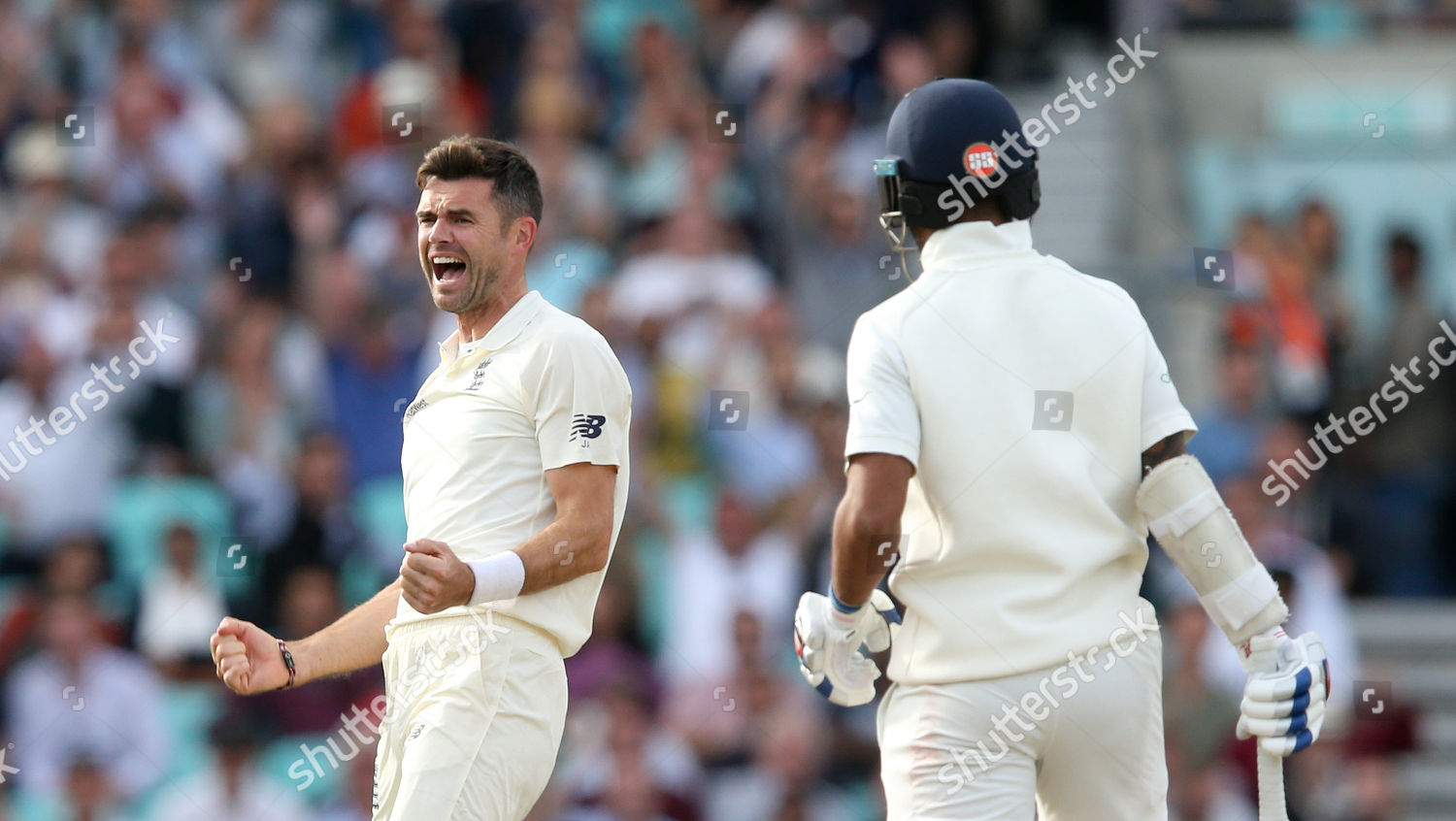 Englands James Jimmy Anderson Celebrates Wicket Editorial Stock Photo ...