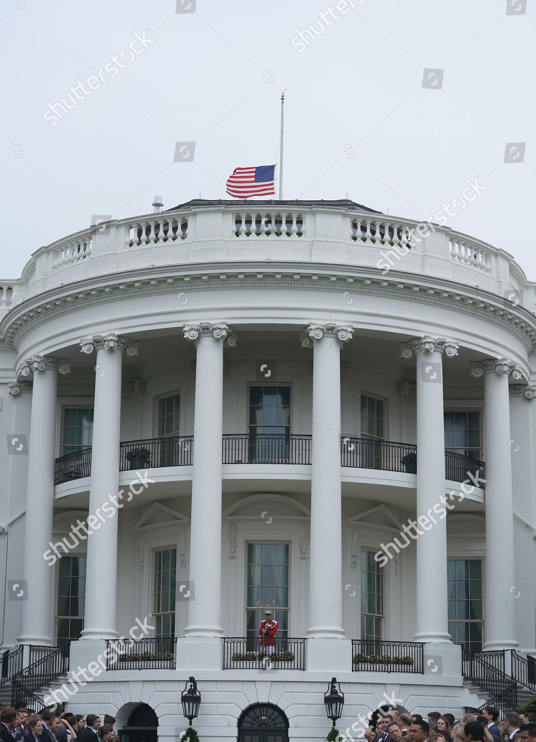Flag Over White House Washington Dc Editorial Stock Photo - Stock Image ...