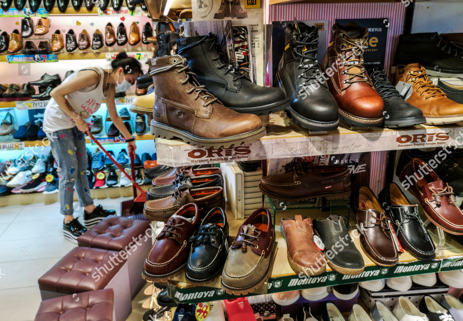 Staff Clean Area Inside Shoe Store Editorial Stock Photo - Stock Image ...