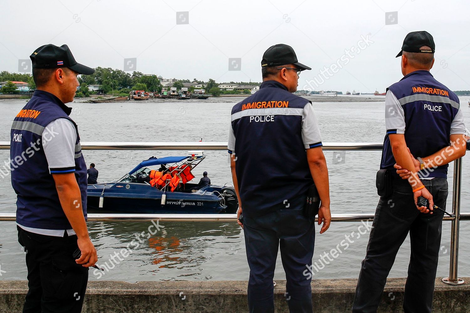 Members Thai Immigration Police Wait Pier Editorial Stock Photo - Stock ...