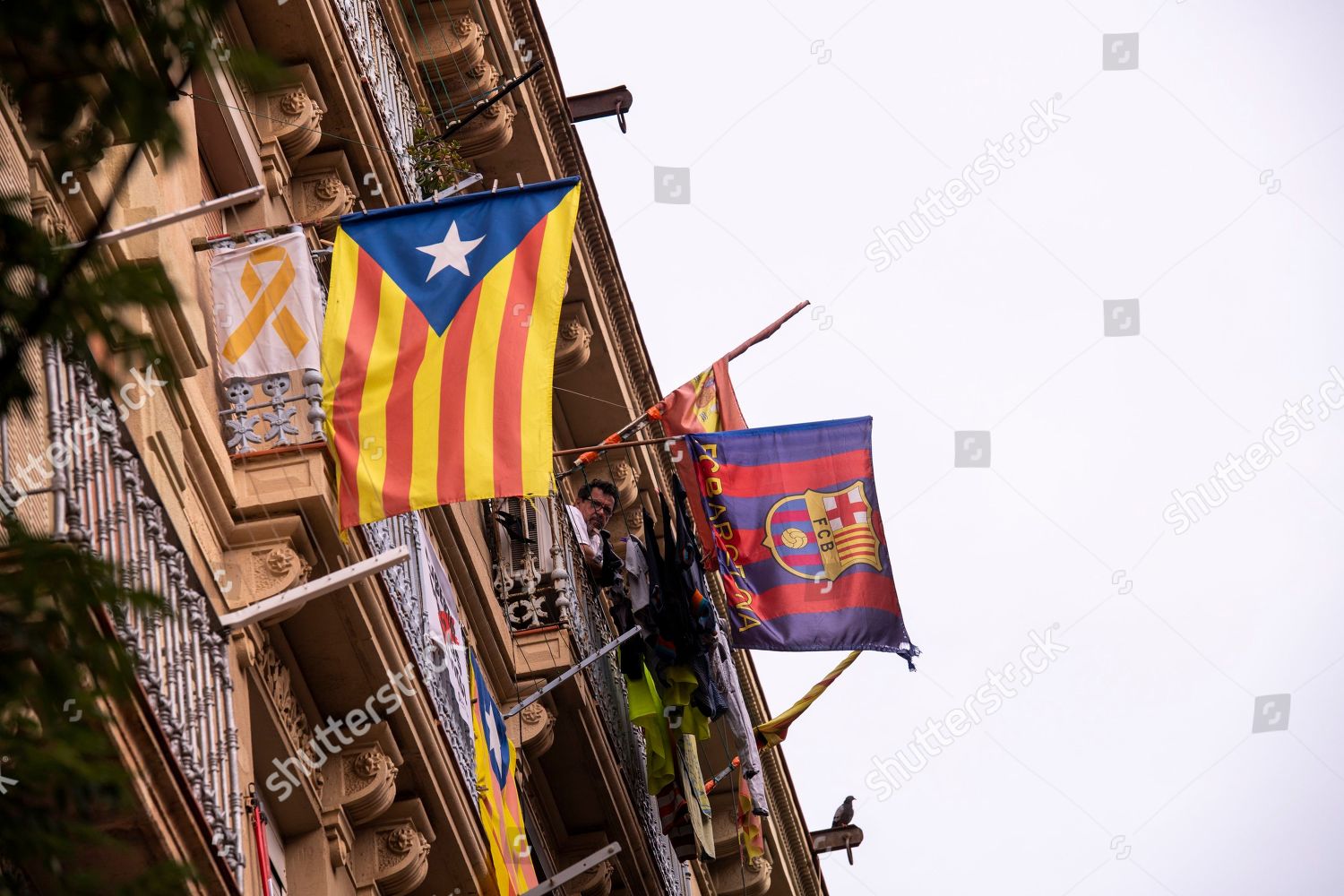 CATALAN FLAGS LA BARCELONETA AREA CITY Editorial Stock Photo - Stock ...