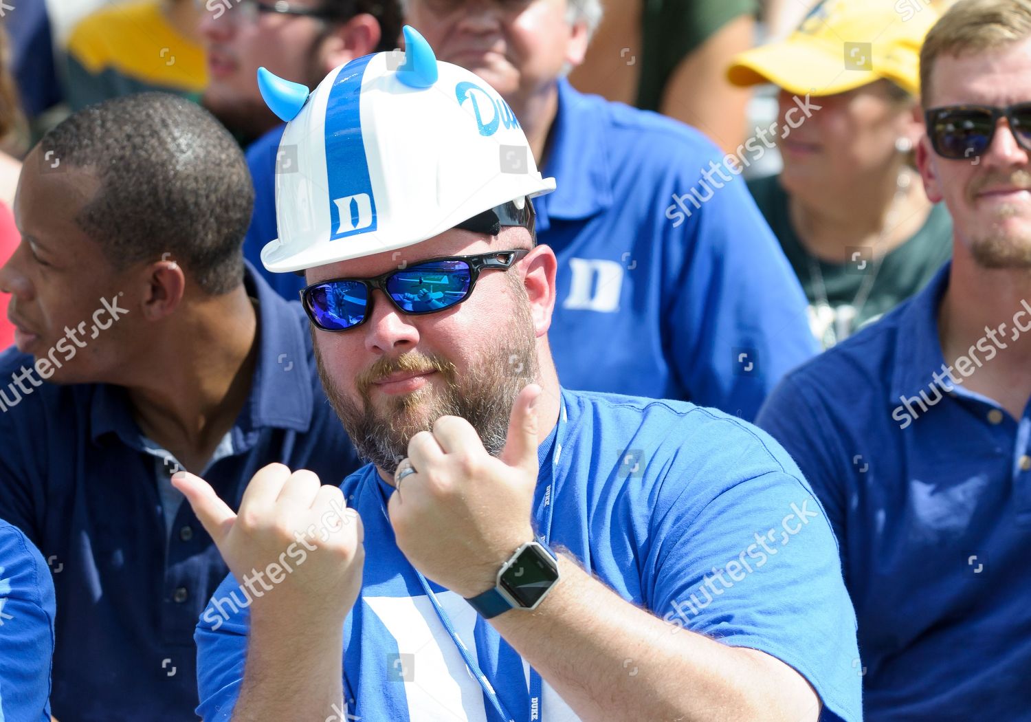Duke Blue Devils Fan Wearing Hardhat Editorial Stock Photo - Stock ...