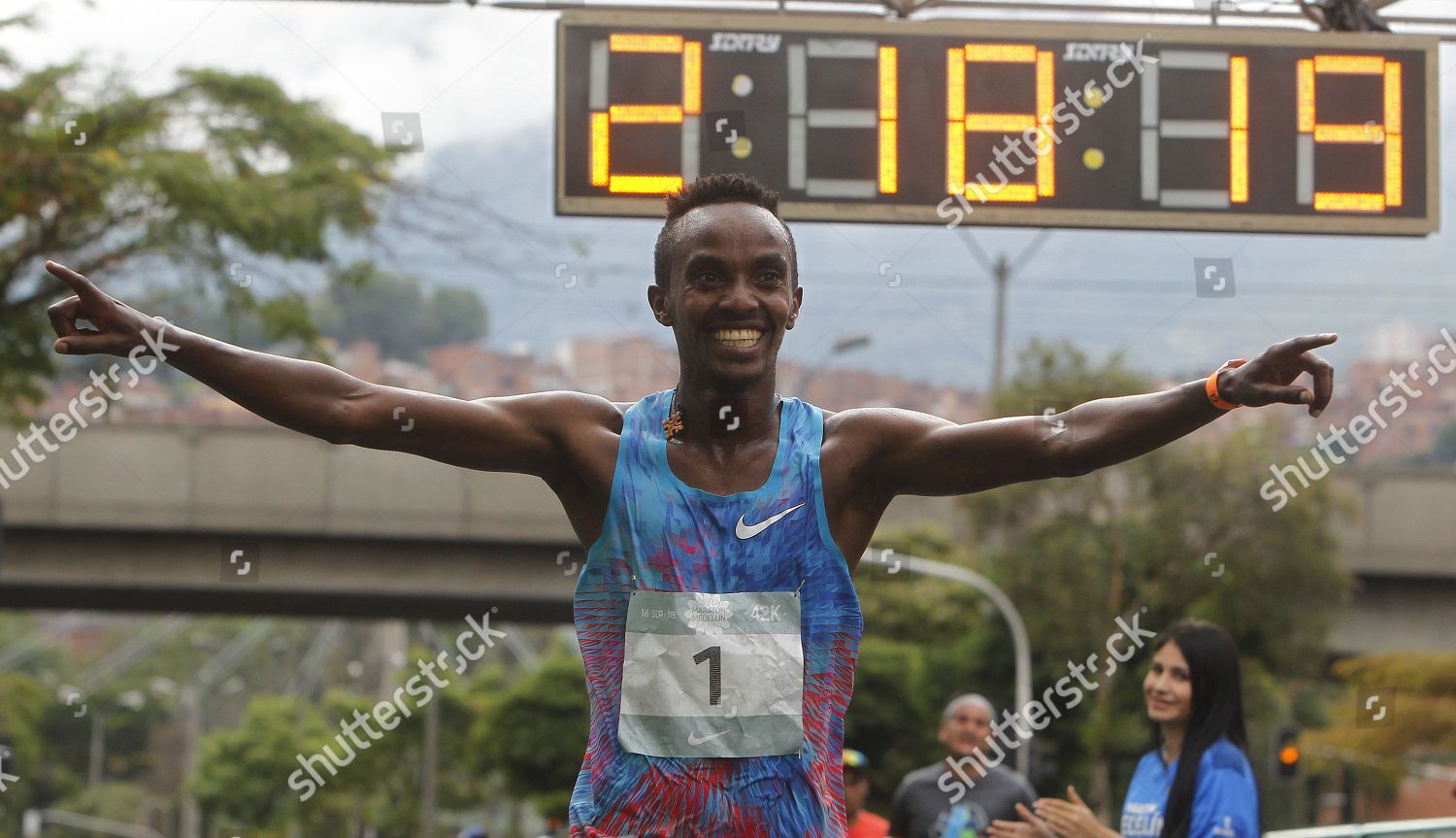 Ethiopian Habtamu Arga Wegi Celebrates Upon Editorial Stock Photo ...
