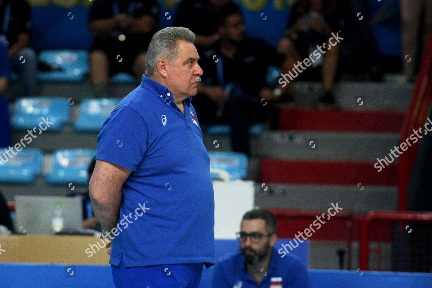 Russias Coach Sergey Shlyapnikov Reacts During Editorial Stock Photo ...