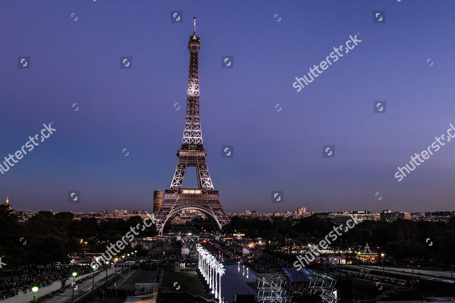 Catwalk Front Eiffel Tower Editorial Stock Photo - Stock Image ...