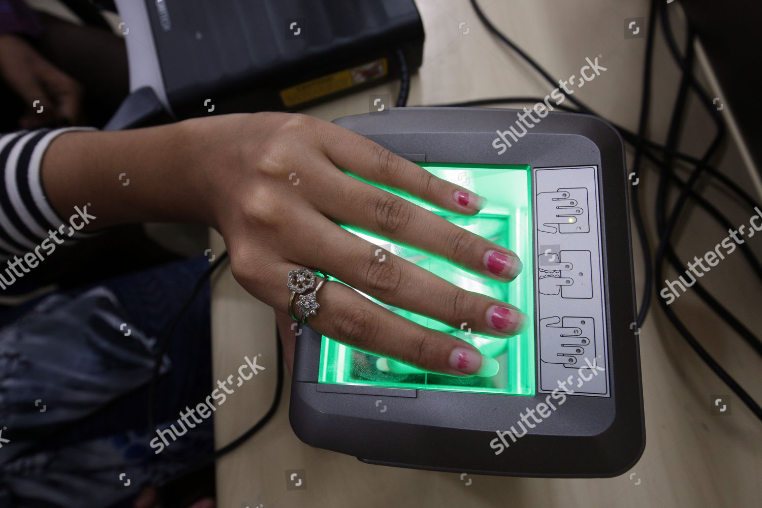Indian Woman Gives Her Finger Impressions Editorial Stock Photo - Stock ...