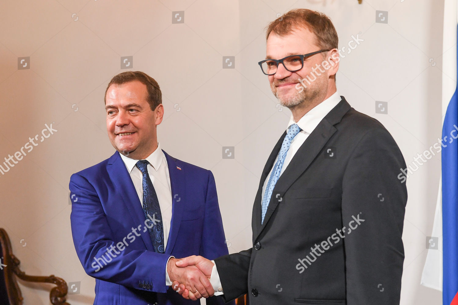 Prime Minister Russia Dimitri Medvedev L Editorial Stock Photo - Stock ...