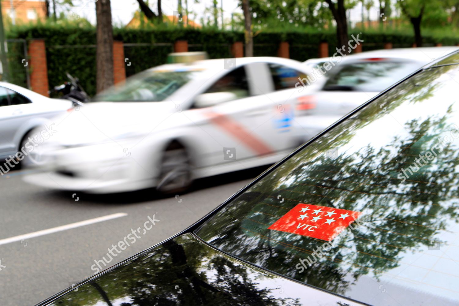 Id Sticker Seen On Vtc Vehicle Editorial Stock Photo - Stock Image ...