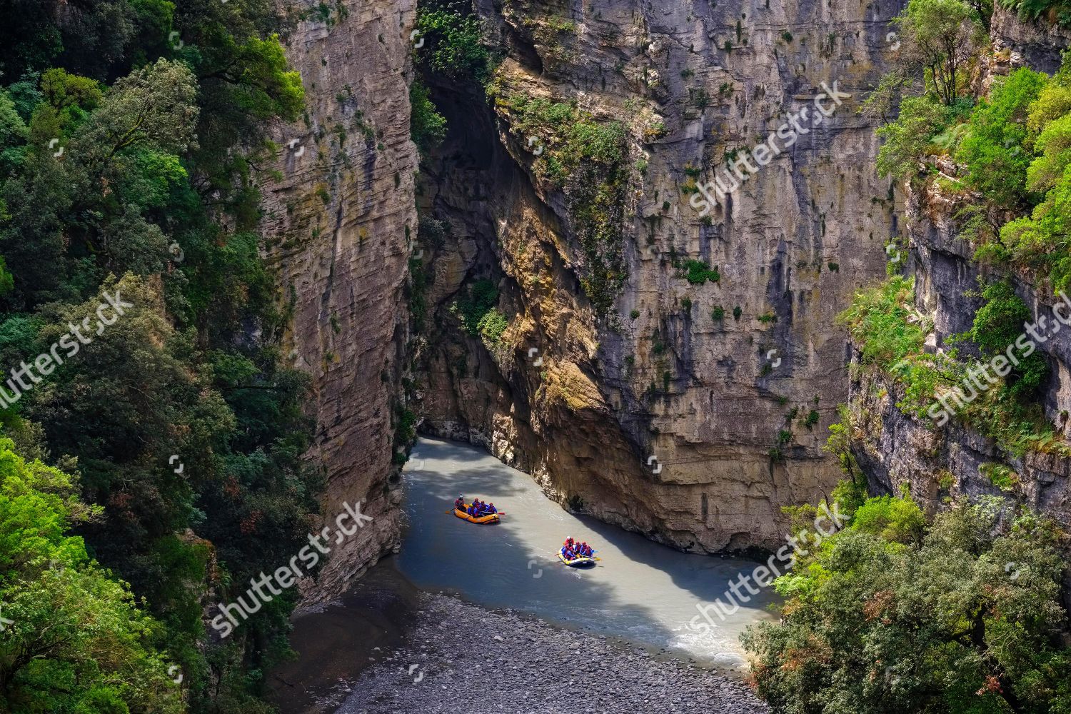 Dinghies On River Osum Osum Canyon Editorial Stock Photo - Stock Image ... Dinghies On River Osum Osum Canyon Editorial Stock Photo - Stock Image ...