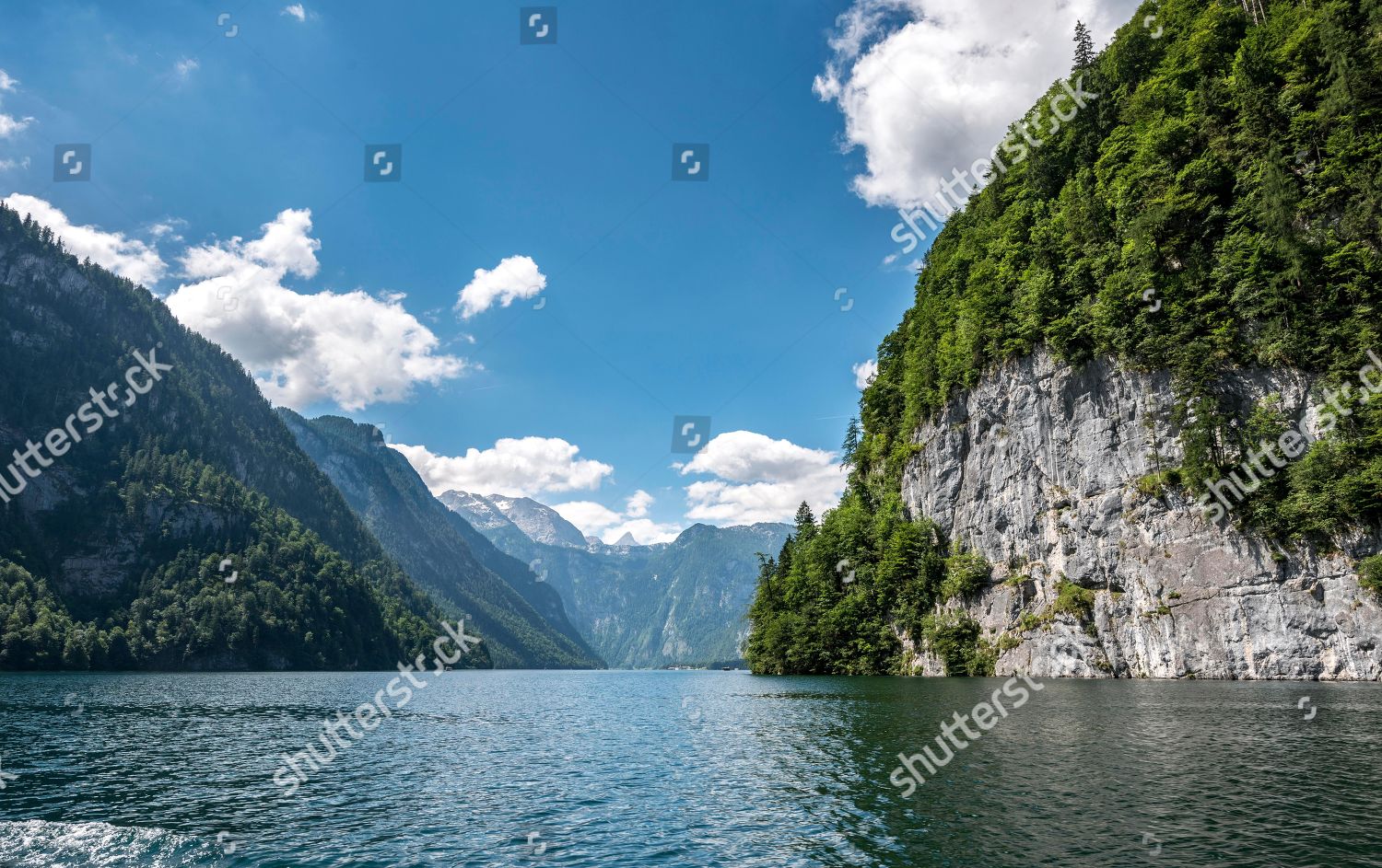 Echowand Lake Koenigssee Berchtesgaden Bavaria Germany Editorial Stock ...
