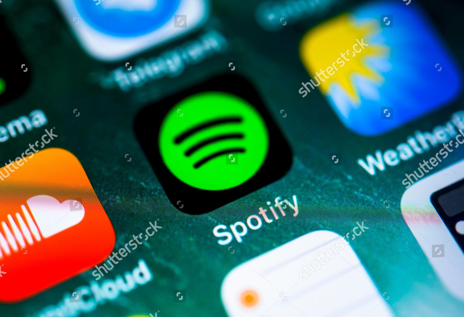 Spotify Music Streaming App Icon On Editorial Stock Photo - Stock Image ...