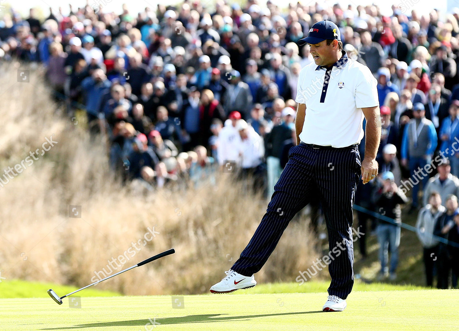 Patrick Reed Usa Throws His Putter Editorial Stock Photo - Stock Image ...