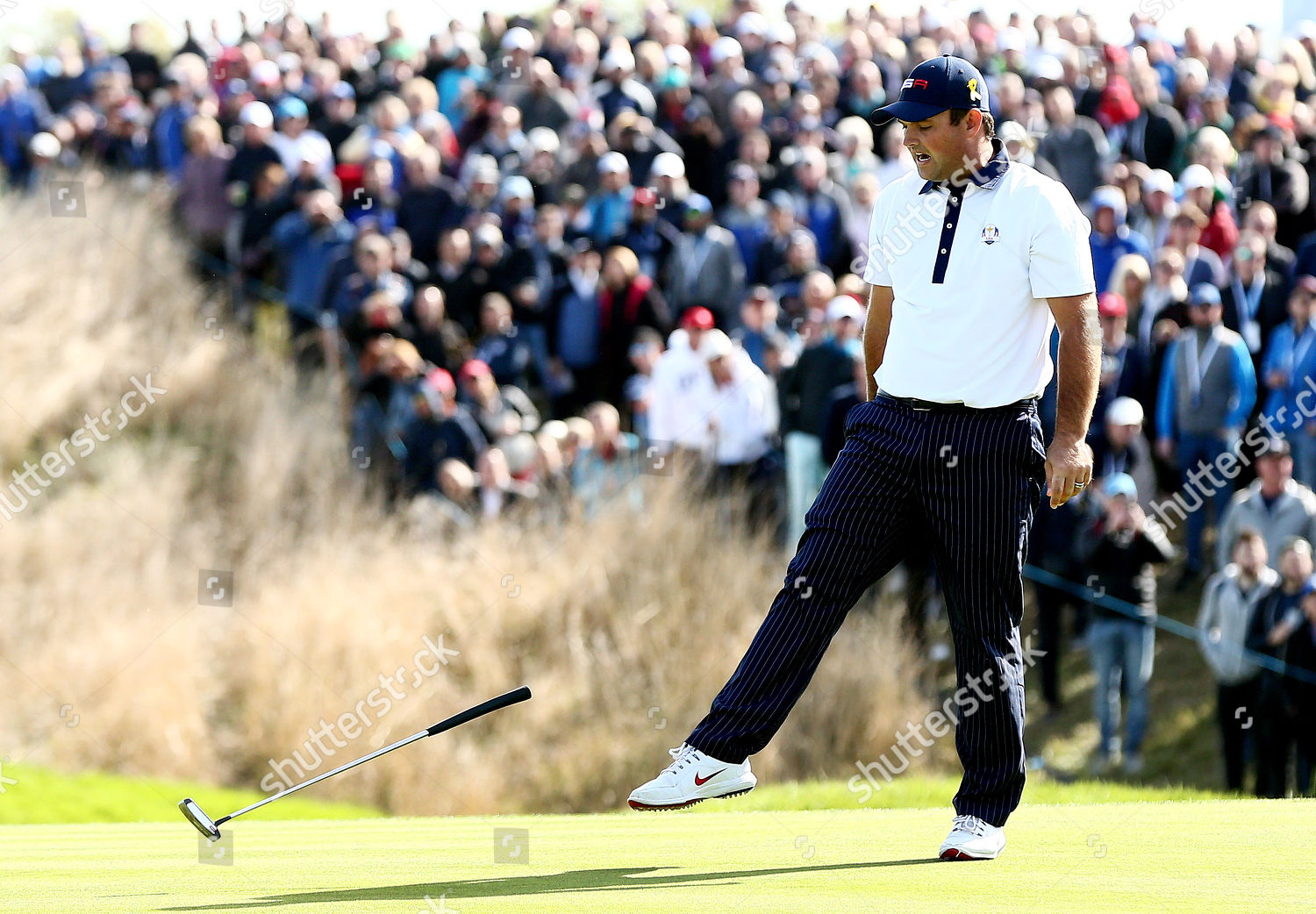 Patrick Reed Usa Throws His Putter Editorial Stock Photo - Stock Image ...