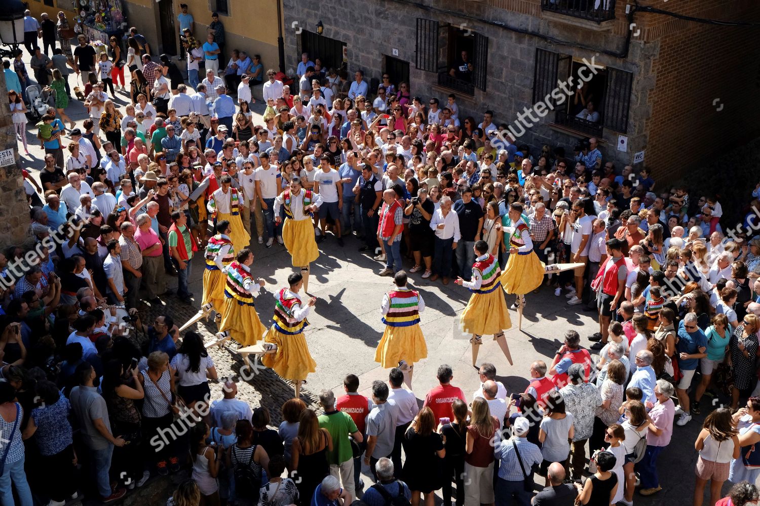 Anguiano Dancers Perform Traditional Stilt Dance Editorial Stock Photo ...