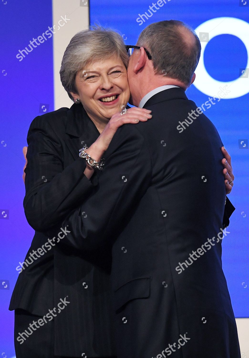 Theresa May Hugs Her Husband Philip Editorial Stock Photo - Stock Image ...