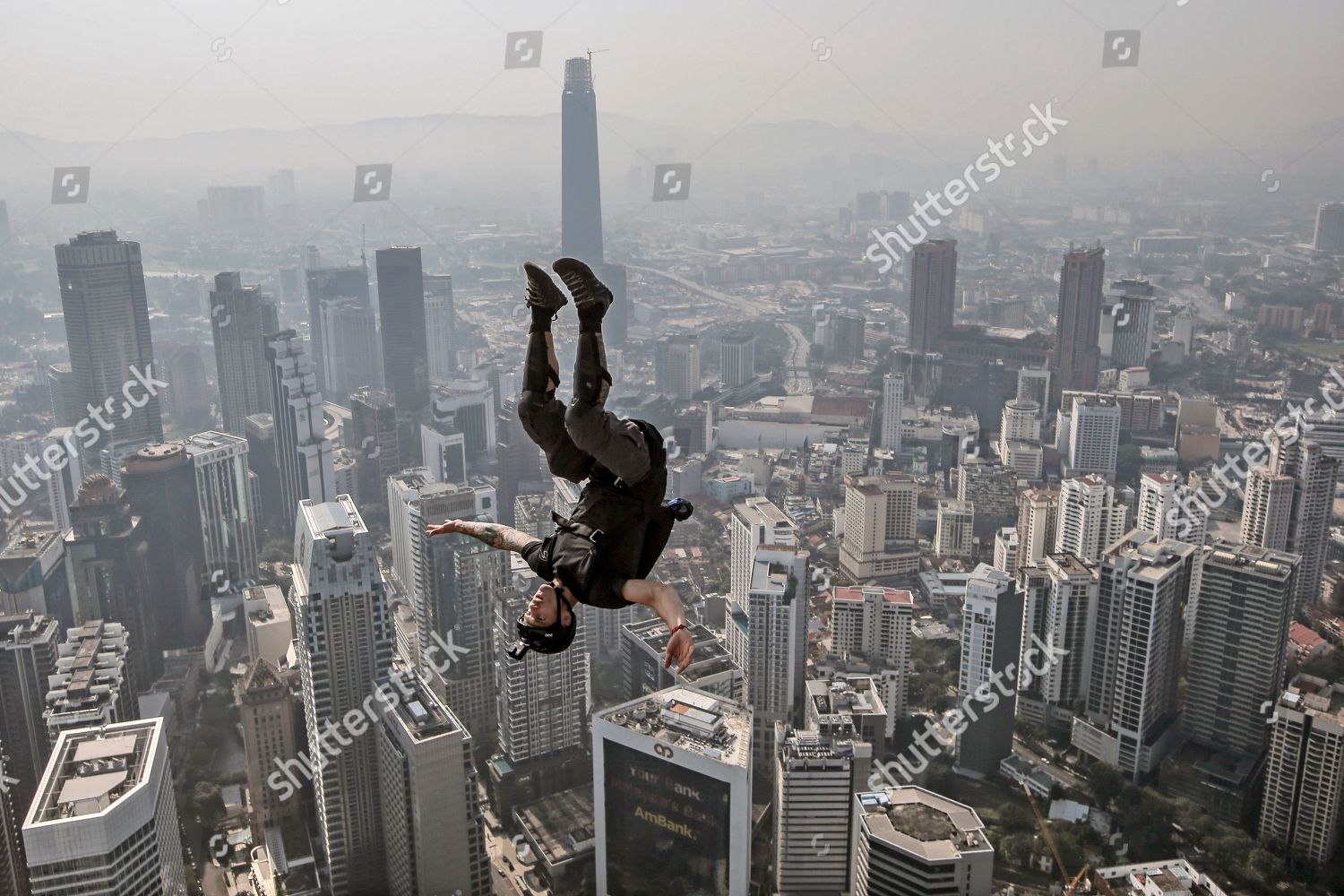 Base Jumper Jumps 300m High Deck Editorial Stock Photo - Stock Image ...