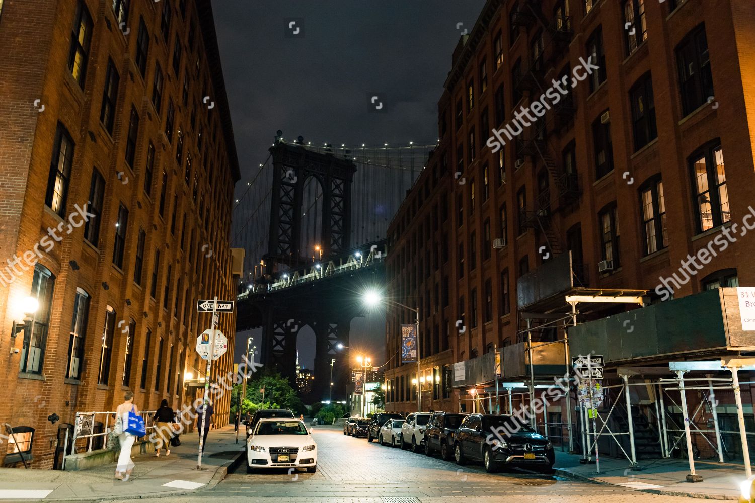 Manhattan Bridge Street View Editorial Stock Photo - Stock Image ...