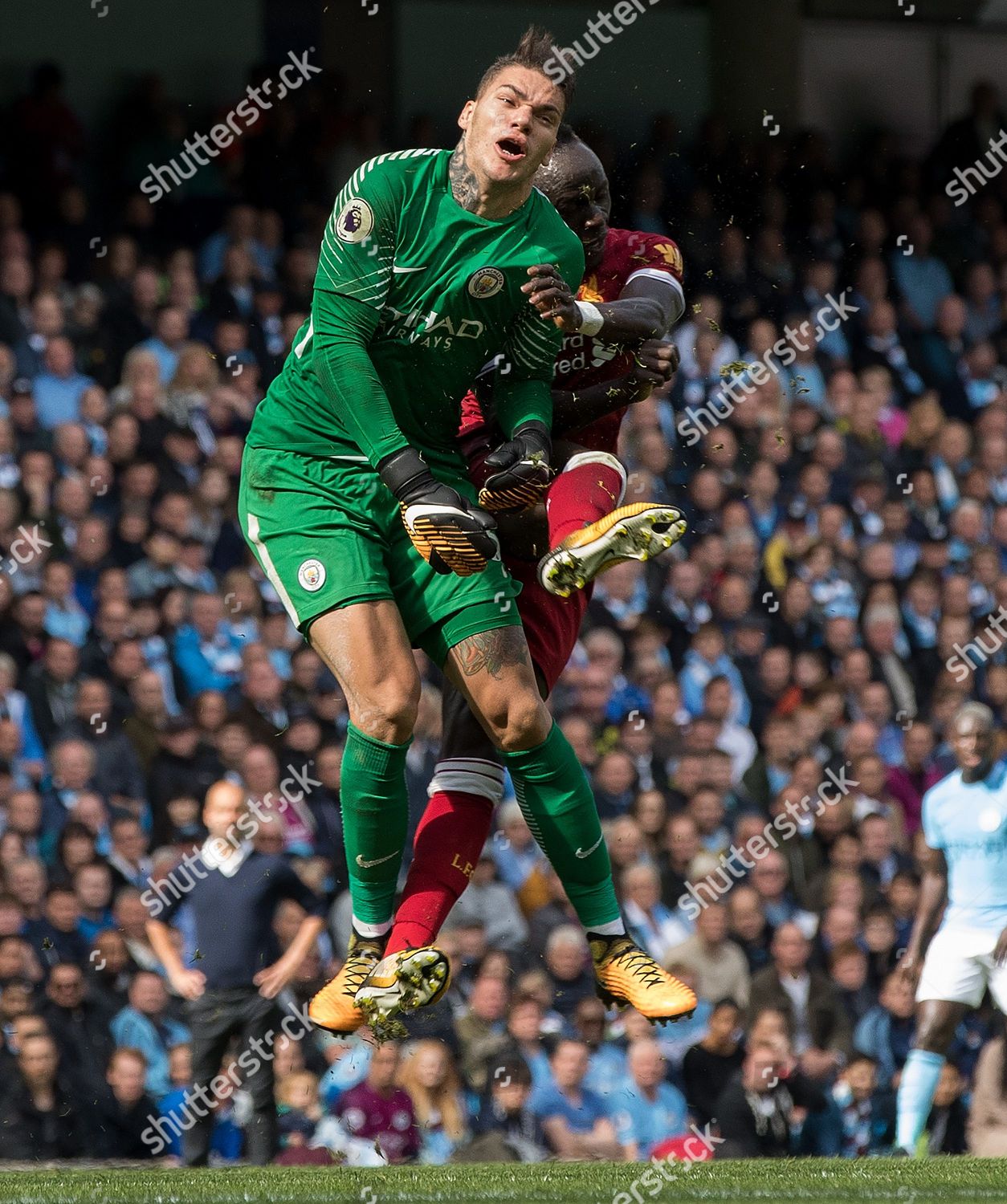 Manchester Citys Goalkeeper Ederson Santana De Editorial Stock Photo ...