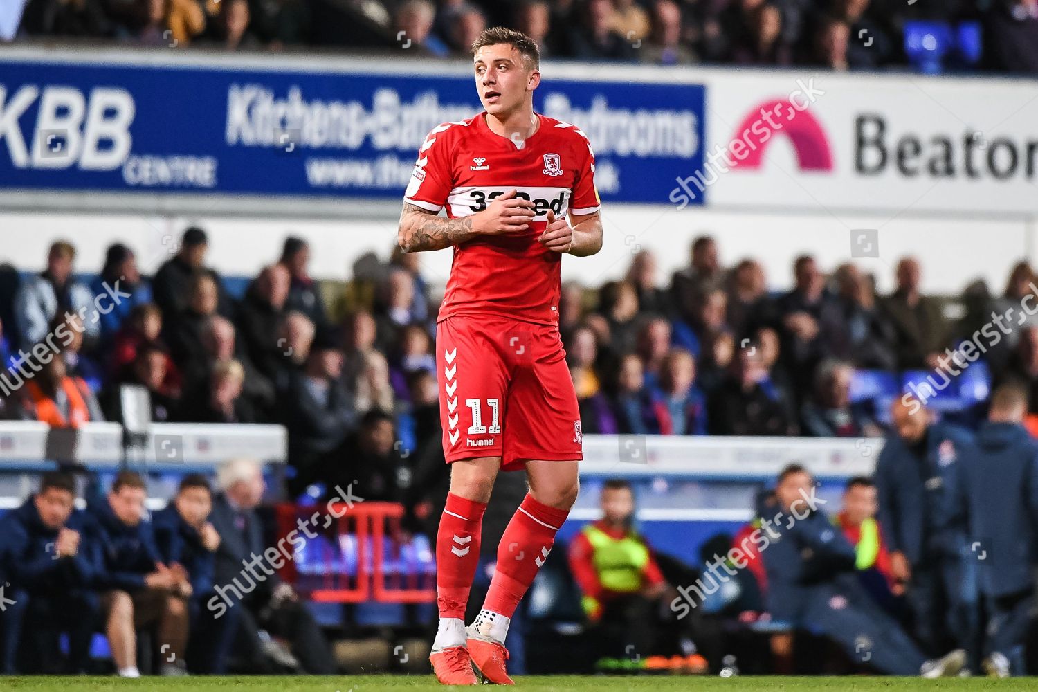 Middlesbrough Forward Jordan Hugill 11 During Editorial Stock Photo ...