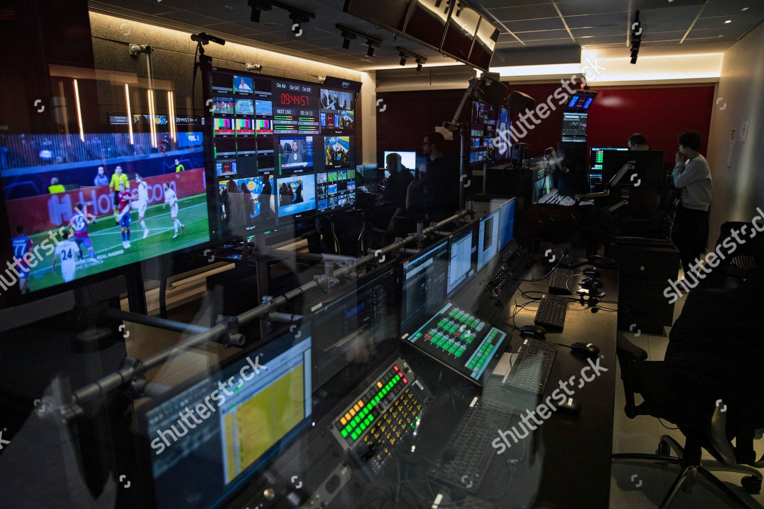 VIEW INTO MEDIA CONTROL ROOM DURING Editorial Stock Photo - Stock Image ...