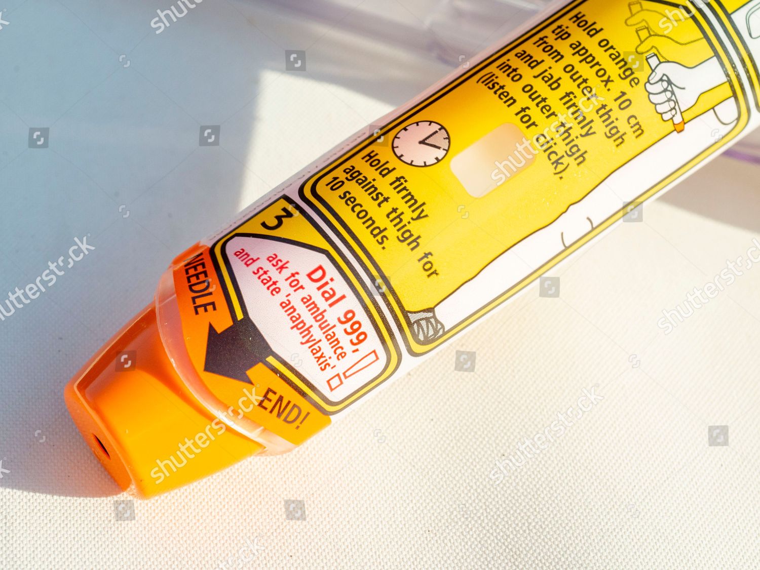 Epinephrine Autoinjector Epipen Medical Device Injecting Editorial ...