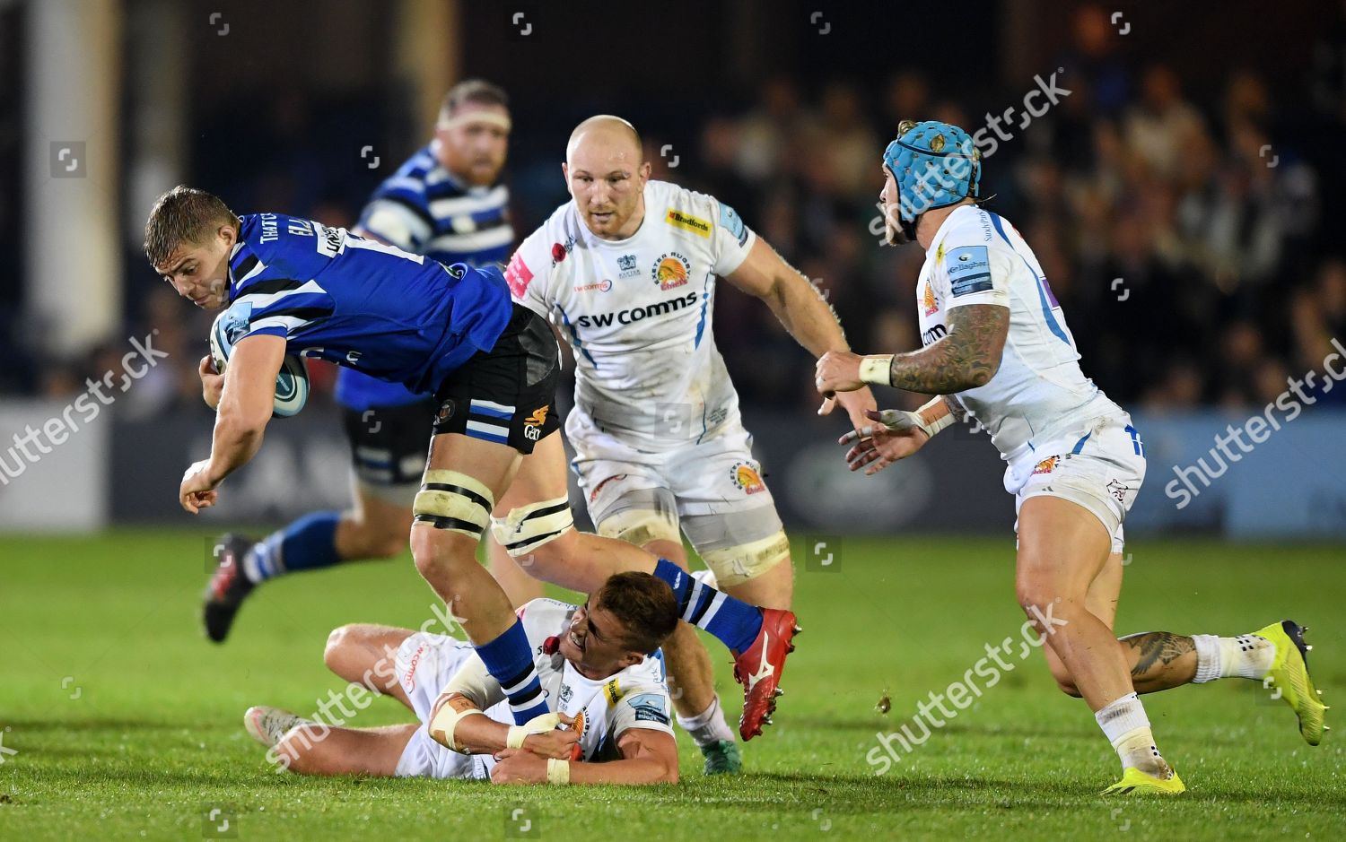 Bath Rugbys Tom Ellis Tackled By Editorial Stock Photo - Stock Image ...