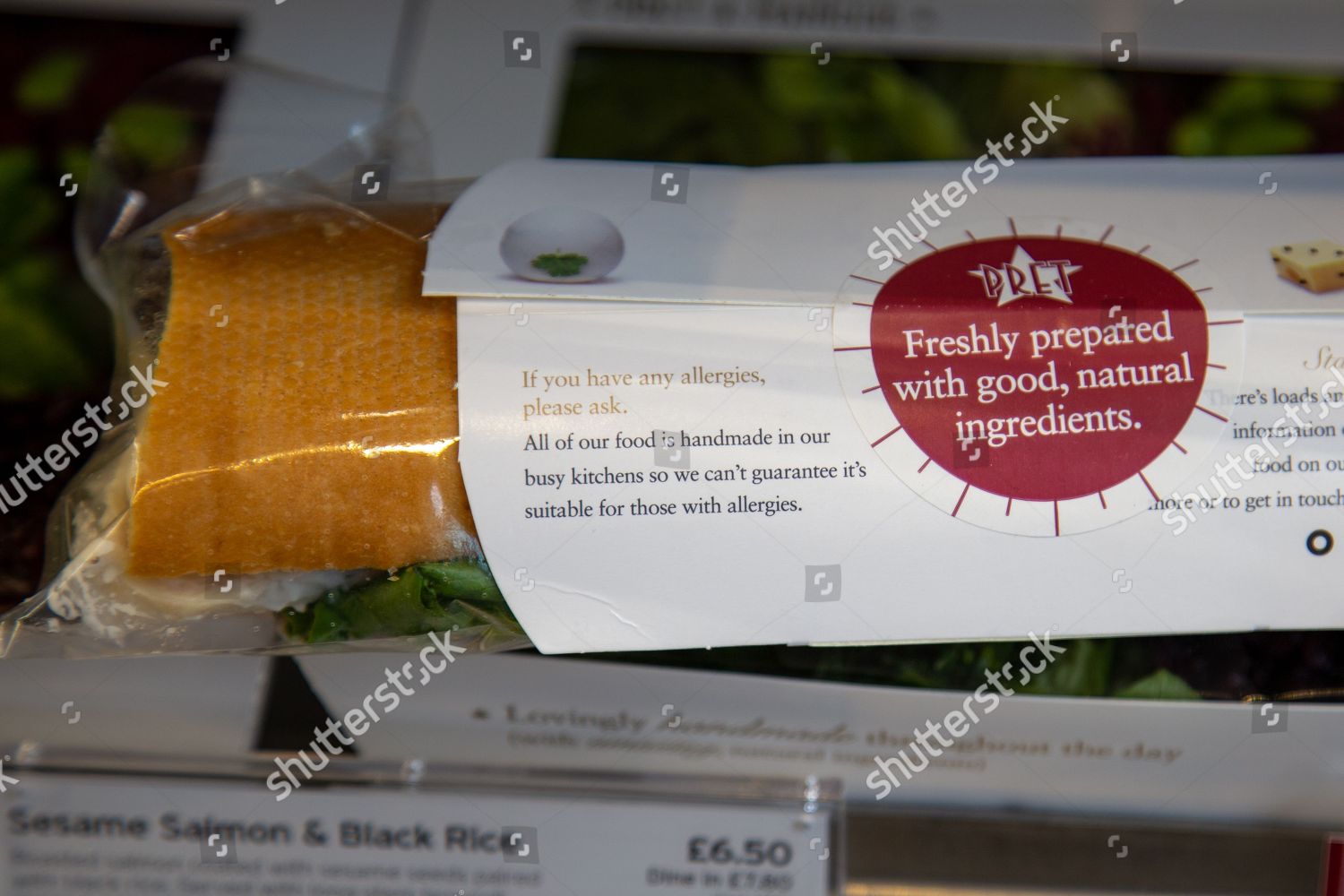 Pret Allergy Warning Label Editorial Stock Photo - Stock Image ...