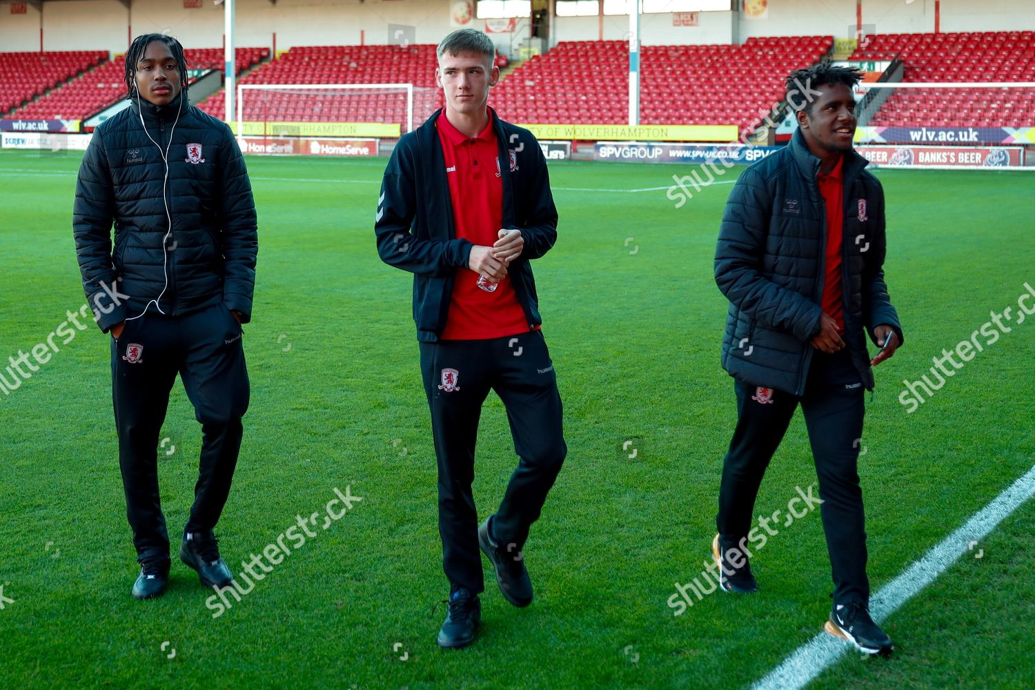 Middlesbrough U21 Players Inspect Pitch On Editorial Stock Photo ...