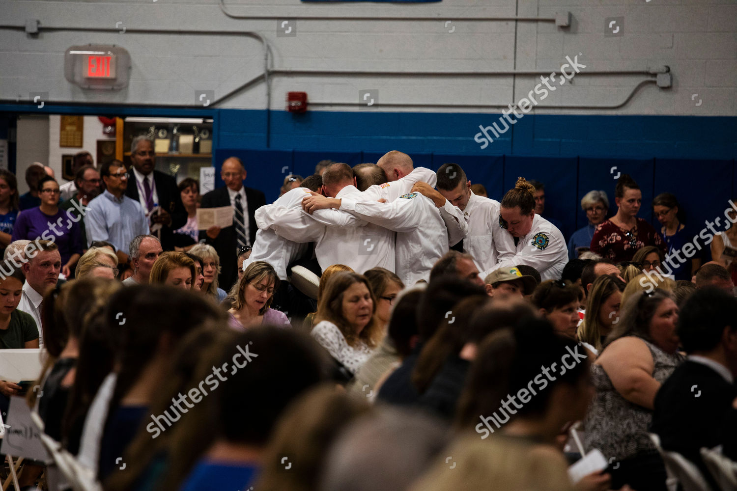 Family Friends Gather Prayer Vigil Schoharie Editorial Stock Photo ...