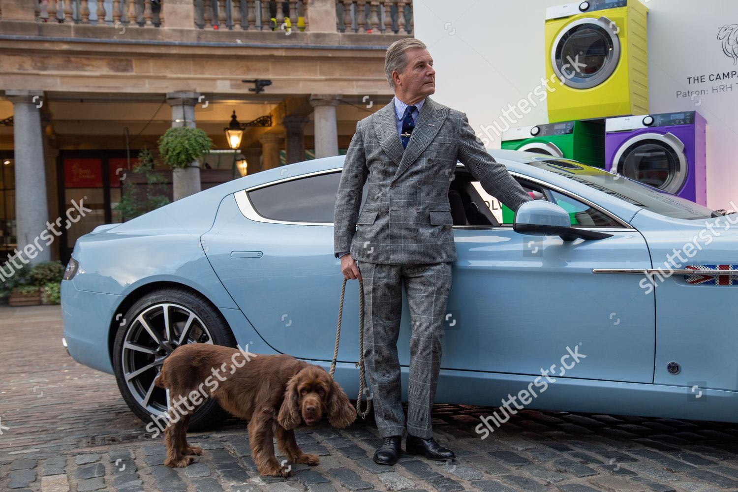 Jeremy Hackett Poses His Dog Aston Editorial Stock Photo - Stock Image ...
