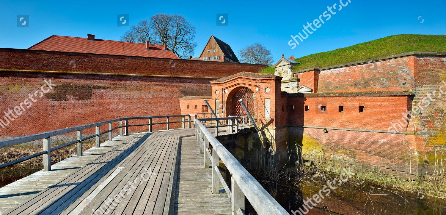 Fortress Doemitz Gate Drawbridge Over Moat Editorial Stock Photo ...