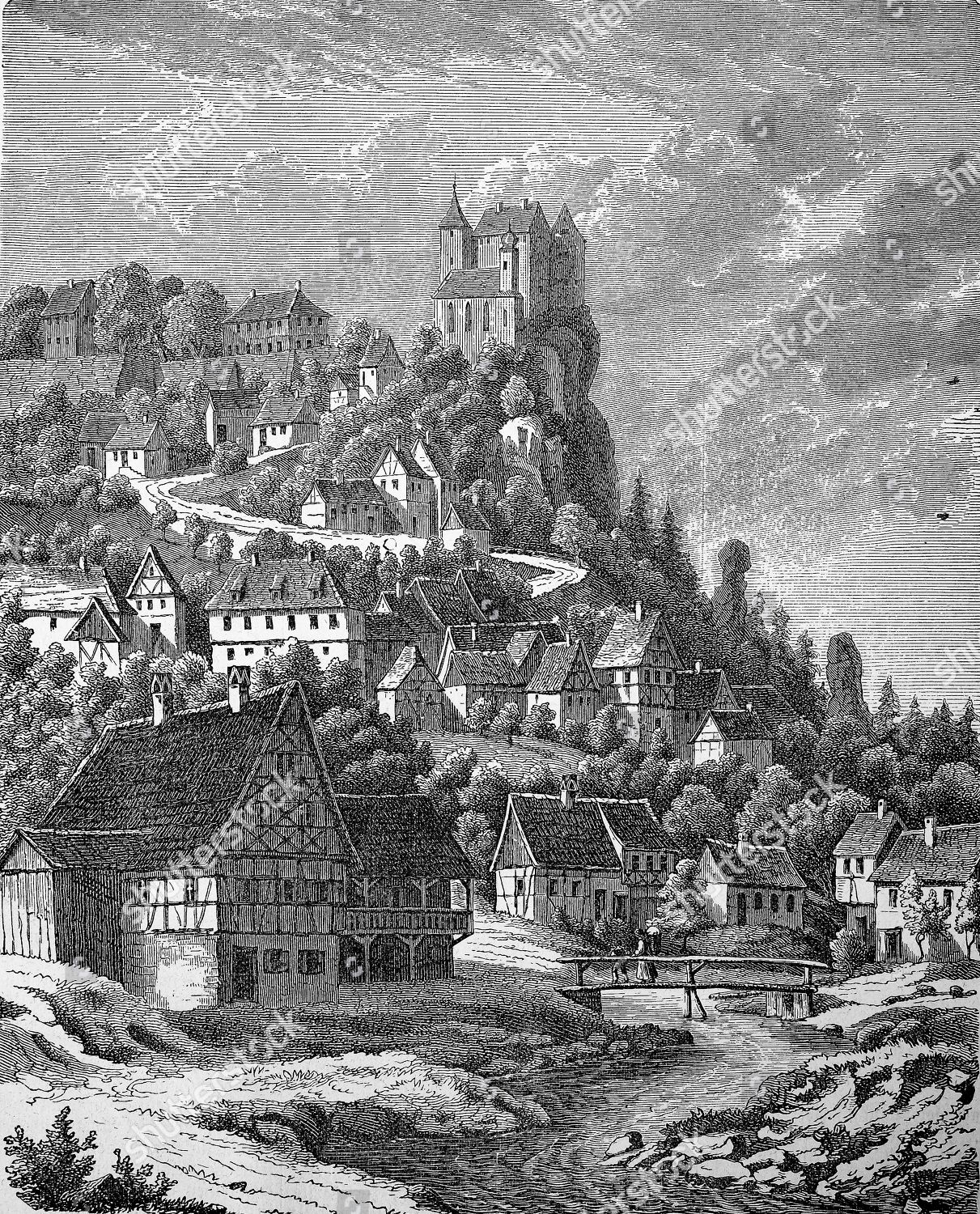 Castle Village Egloffstein District Forchheim Bavaria Editorial Stock ...