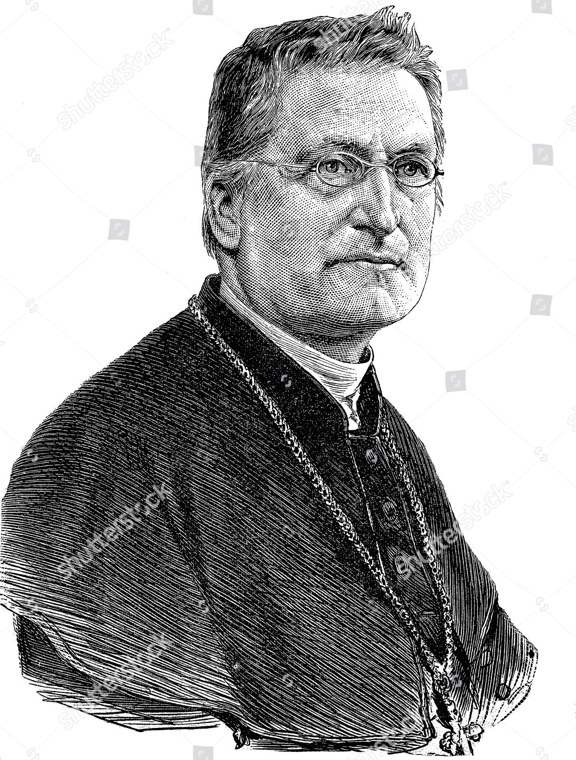 Johannes Christian Roos 1826 1896 Woodcut Editorial Stock Photo - Stock ...