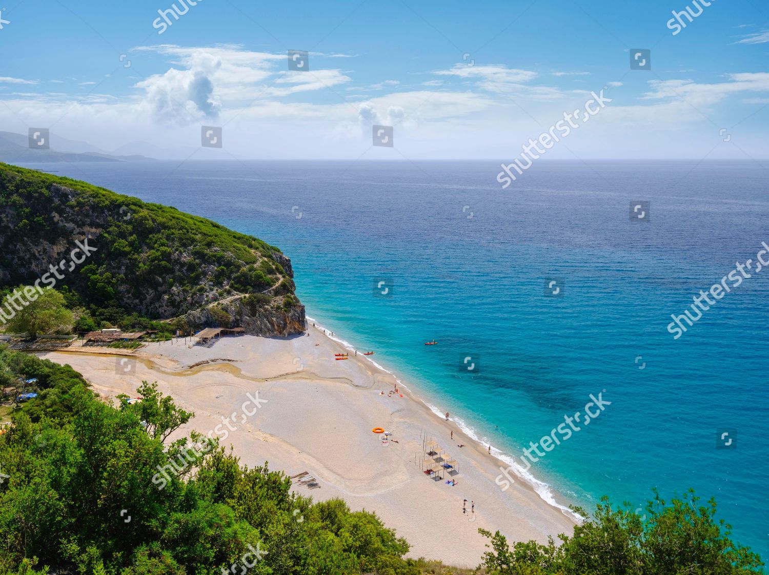 Gjipe Beach Between Dhermi Himara Himare Editorial Stock Photo - Stock ...