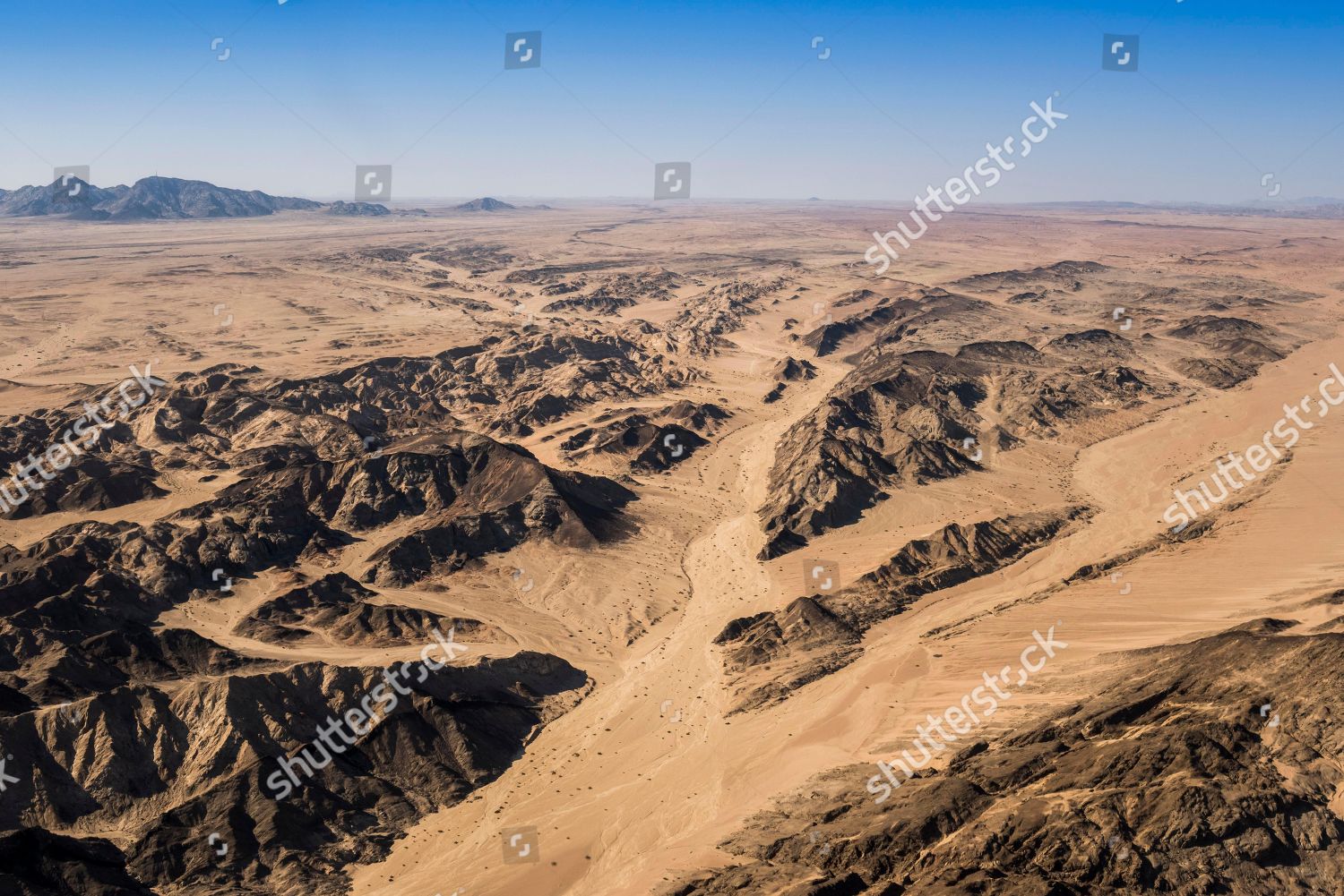 Aerial View Swakop River Namib Desert Editorial Stock Photo - Stock ...