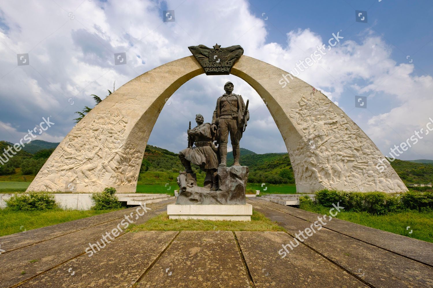 Arch Drashovice Liberation Monument Drashovice Shushica Editorial Stock ...