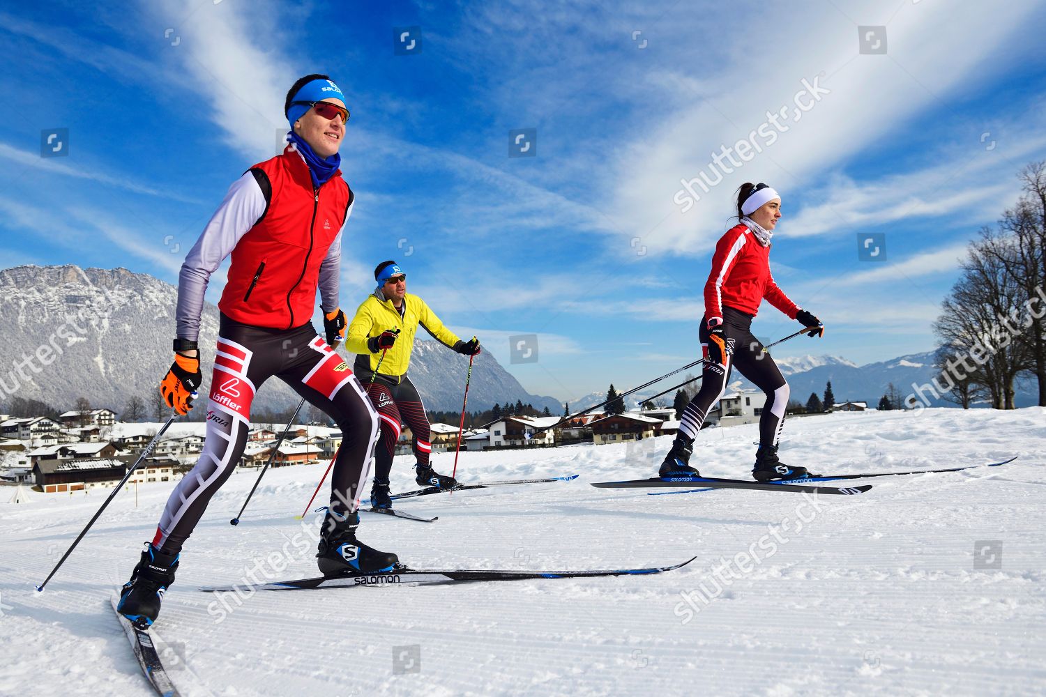 Model Released Crosscountry Skiers Crosscountry Centre Editorial Stock ...