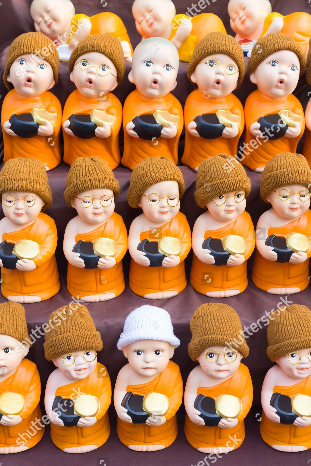 Monk Toy Puppets On Display Evening Editorial Stock Photo - Stock Image ...