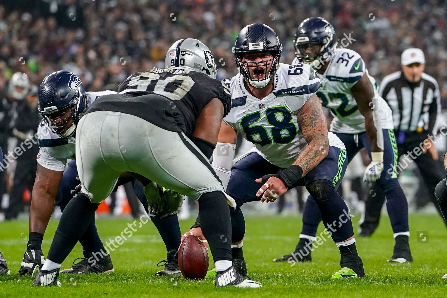 Seattle Seahawks Offensive Linesman Justin Britt Editorial Stock Photo ...