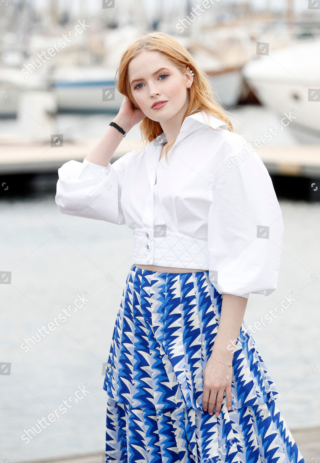 British Actress Ellie Bamber Poses During Editorial Stock Photo - Stock ...