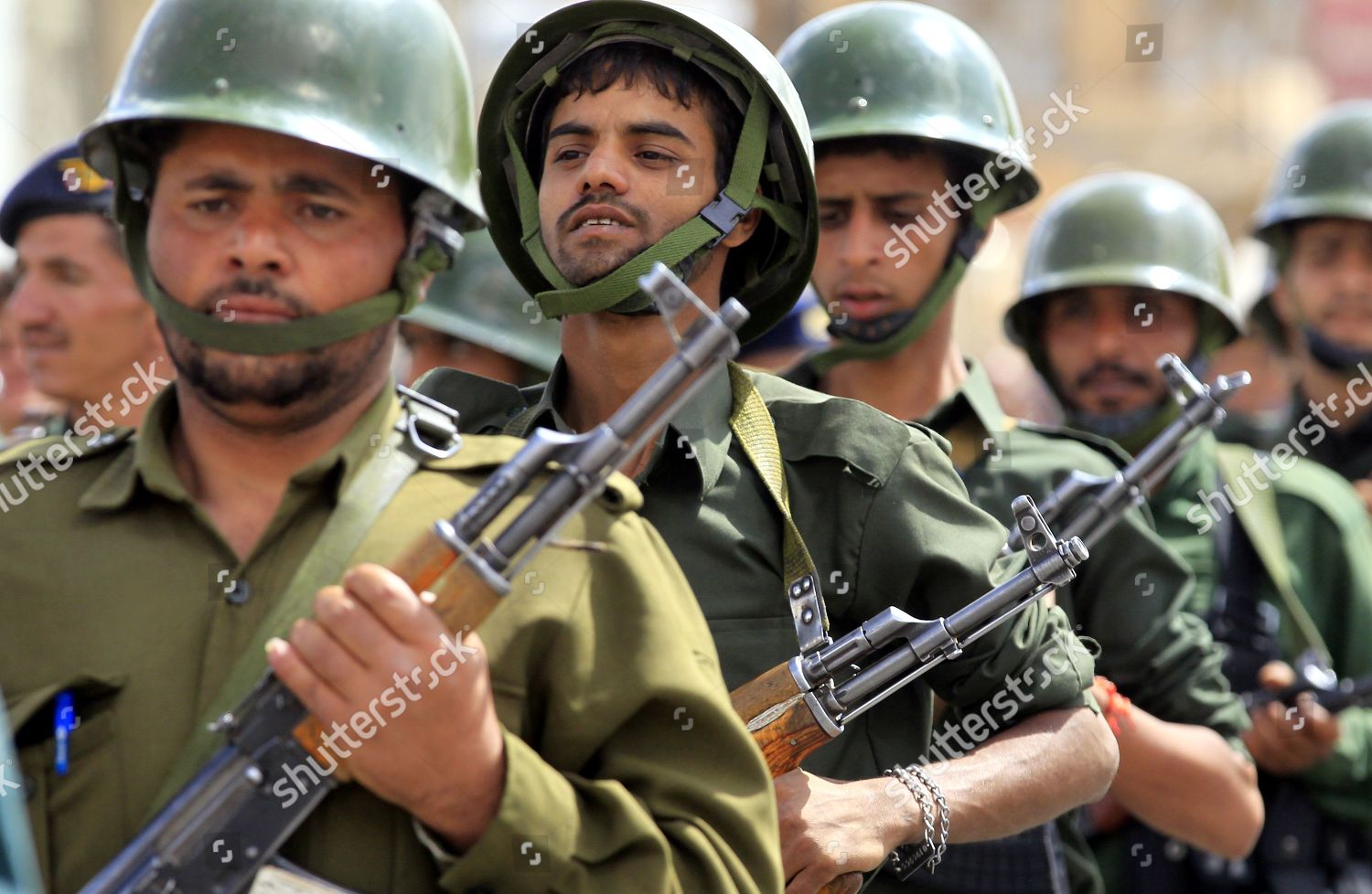 Supporters Houthi Rebels March During Military Editorial Stock Photo ...