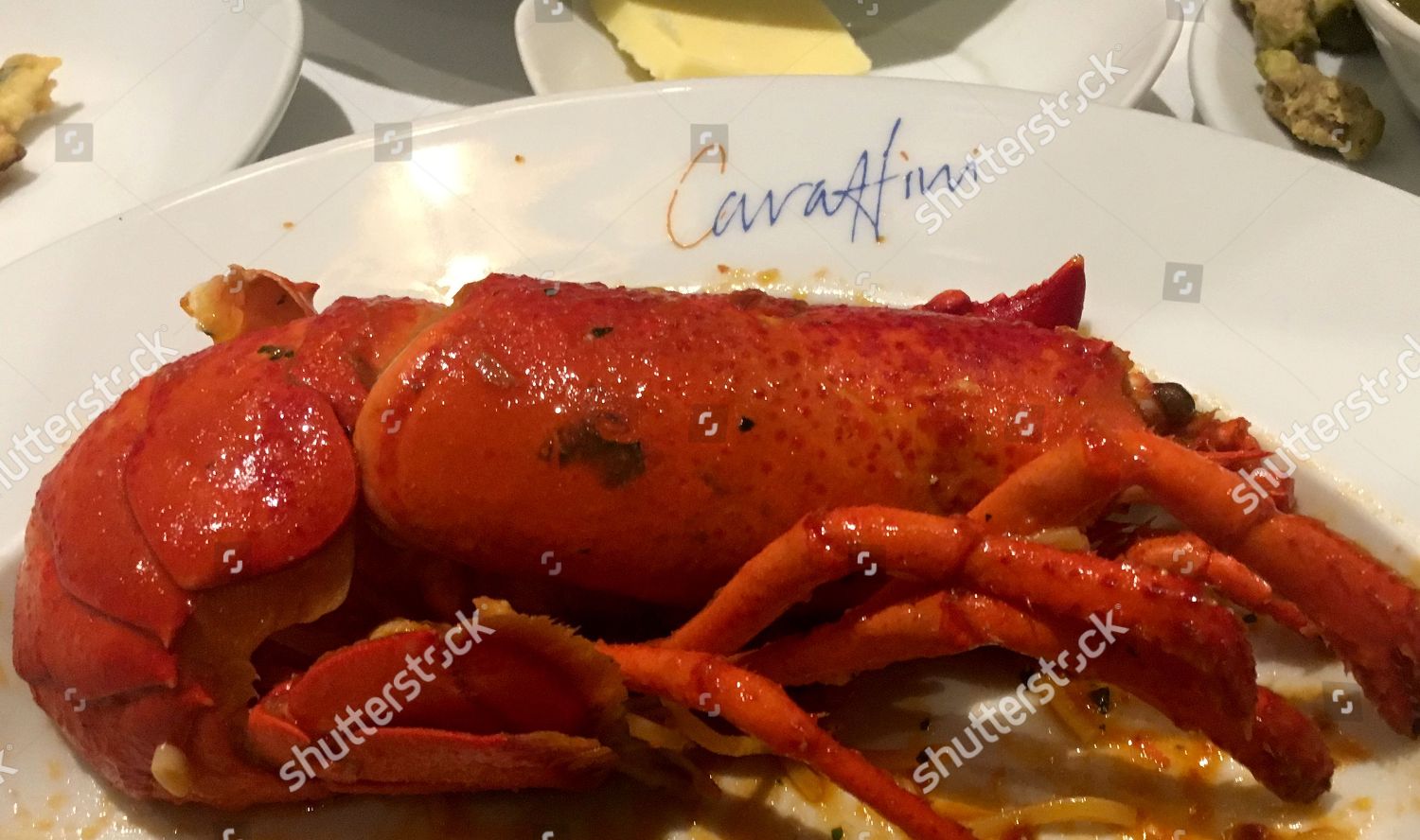 Lobster Dish Served Caraffini Italian Restaurant Editorial Stock Photo ...