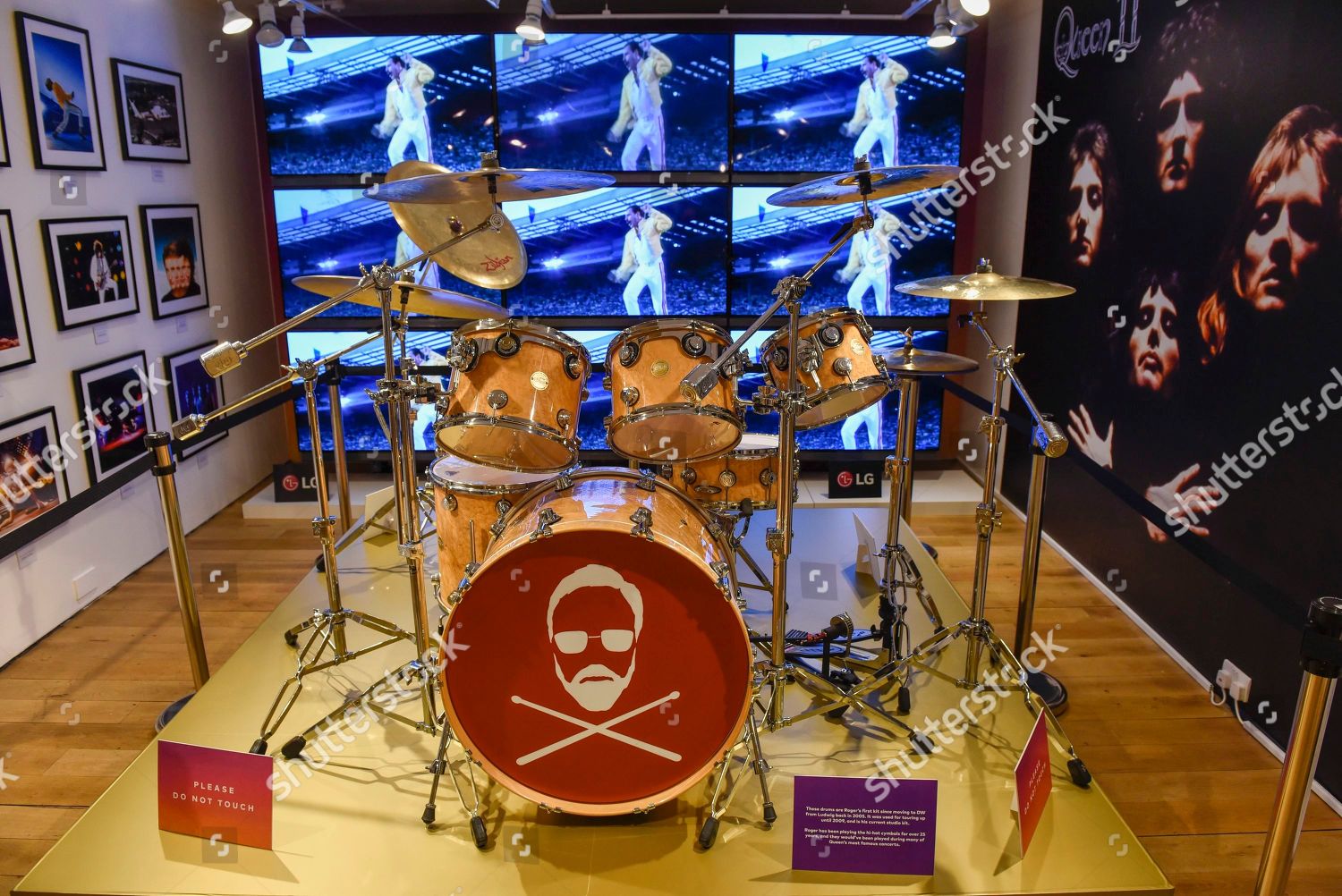 Roger Taylors Drum Kit On Display Editorial Stock Photo - Stock Image ...