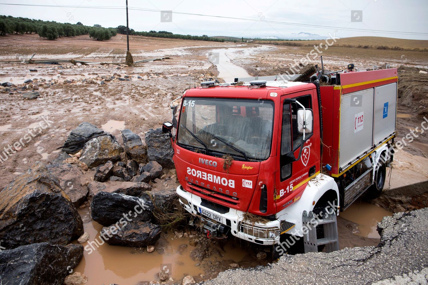 Fire Engine Which Late Spanish Fireman Editorial Stock Photo - Stock ...