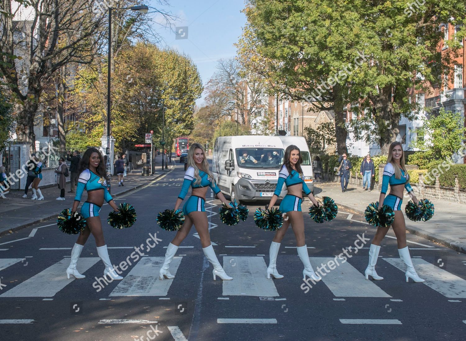 Jags Cheerleaders Roar Pictured On Crossing Editorial Stock Photo ...